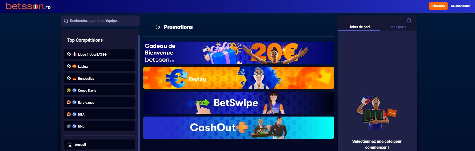 Avis Betsson.fr : Le Nouveau Site de Paris Sportifs en France