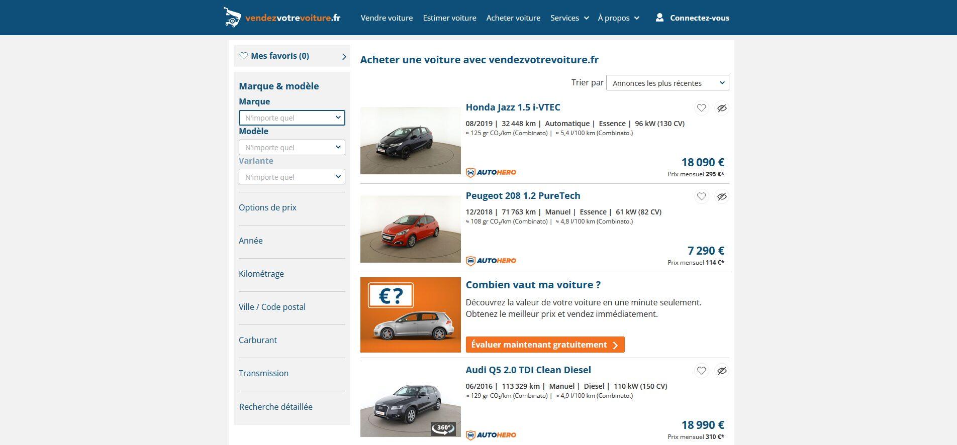 Site Achat Voiture